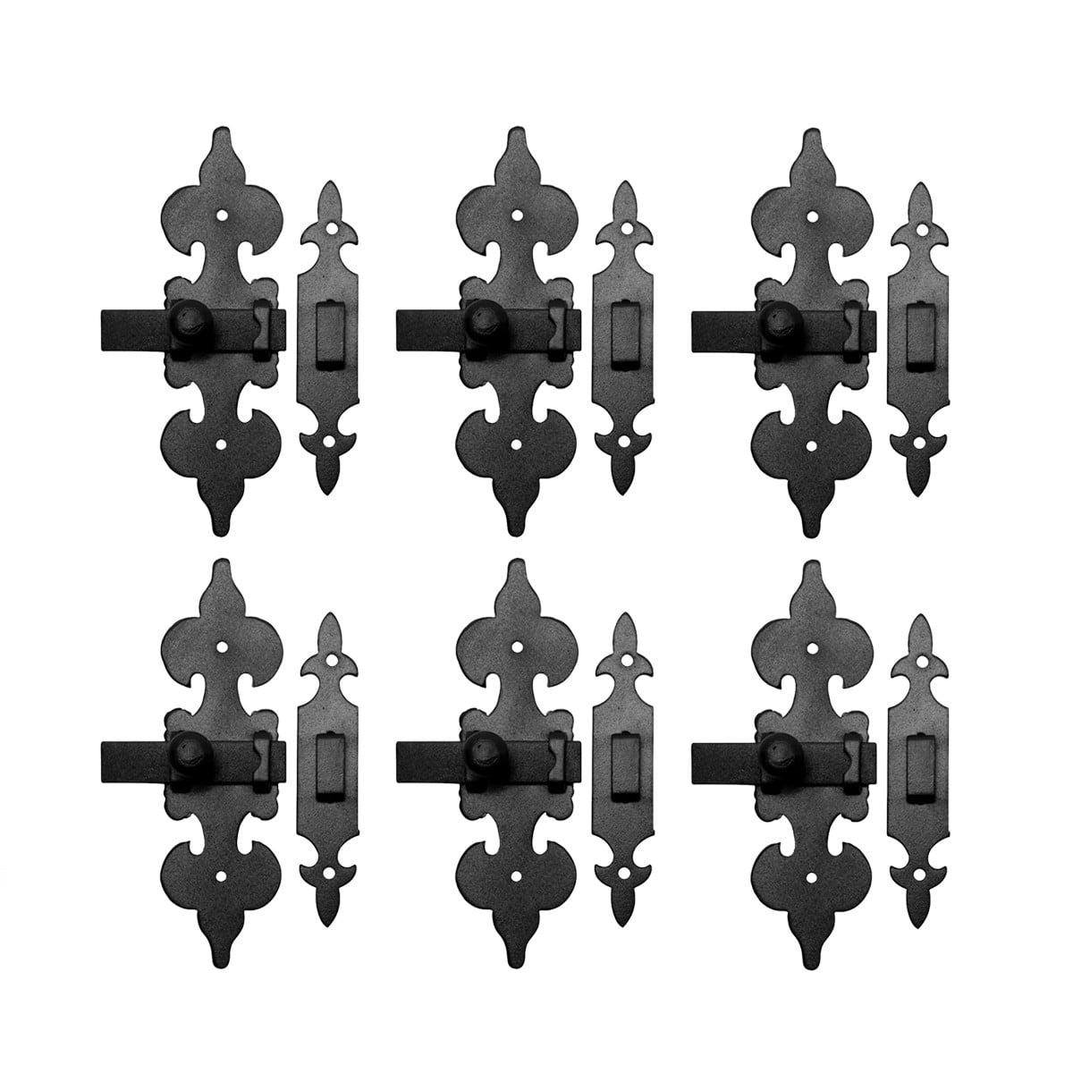 Black Cabinet Door Latch Wrought Iron Door Latch Pack of 6 Renovators ...