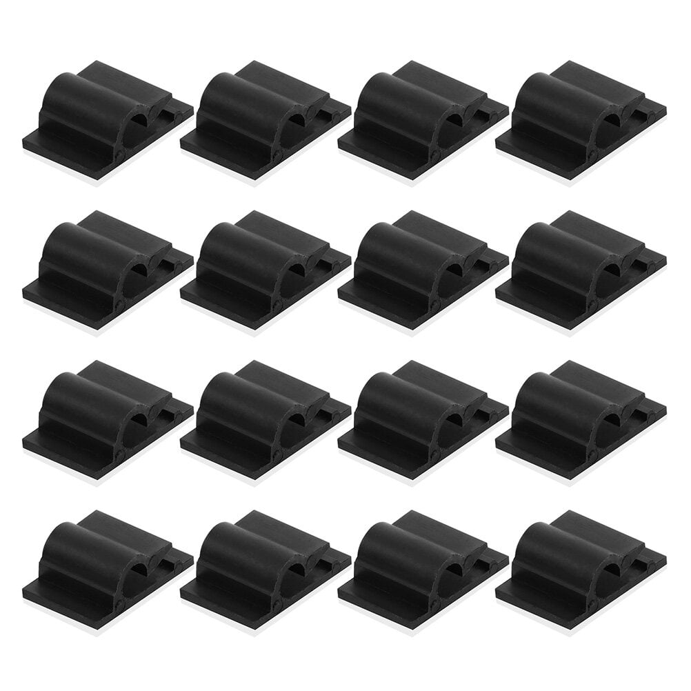 Black Cable Clips Fixing Clamp Cord Organizer Management Phone Line ...