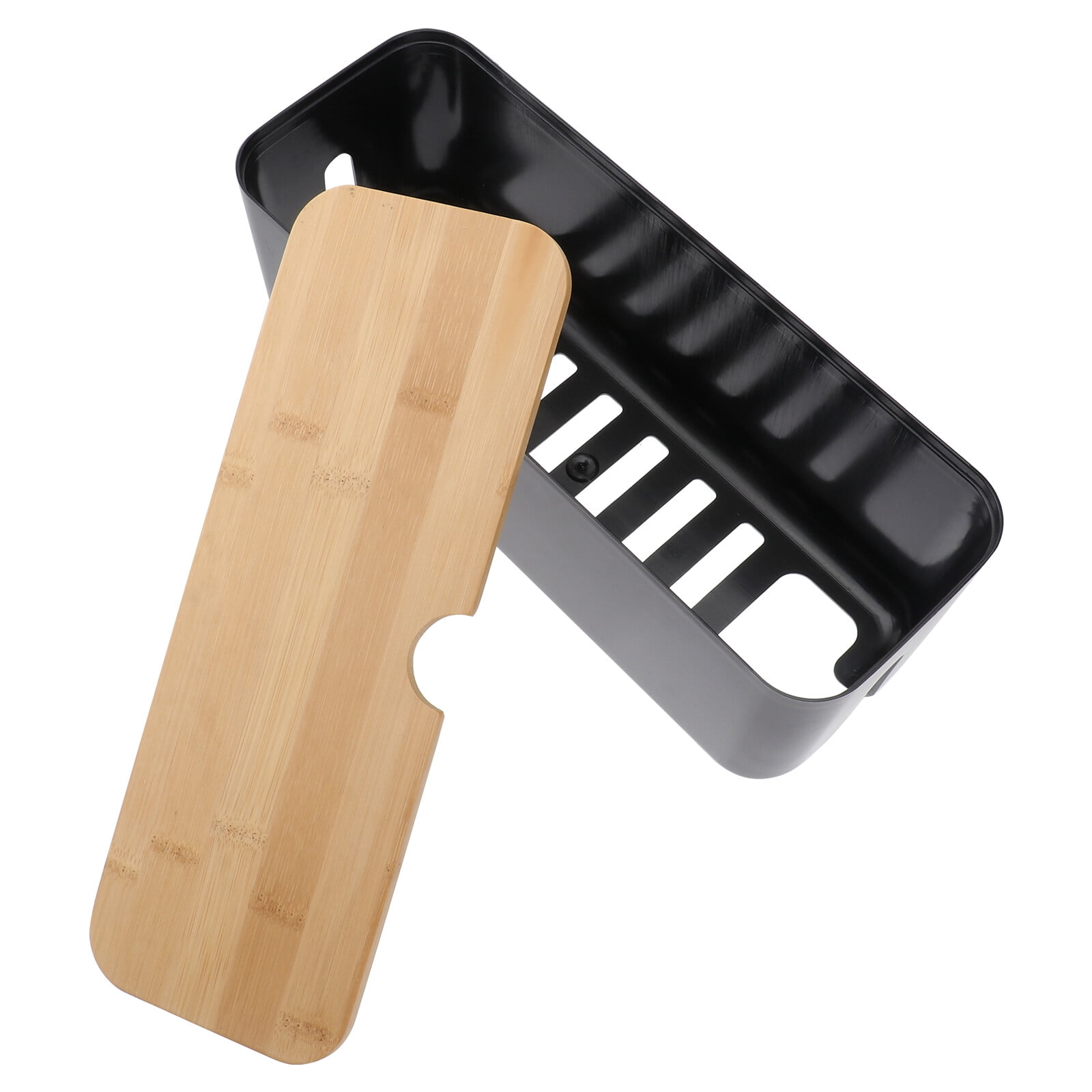 Black Cable Management Box Plastic Socket Organizer Cable Storage Case ...