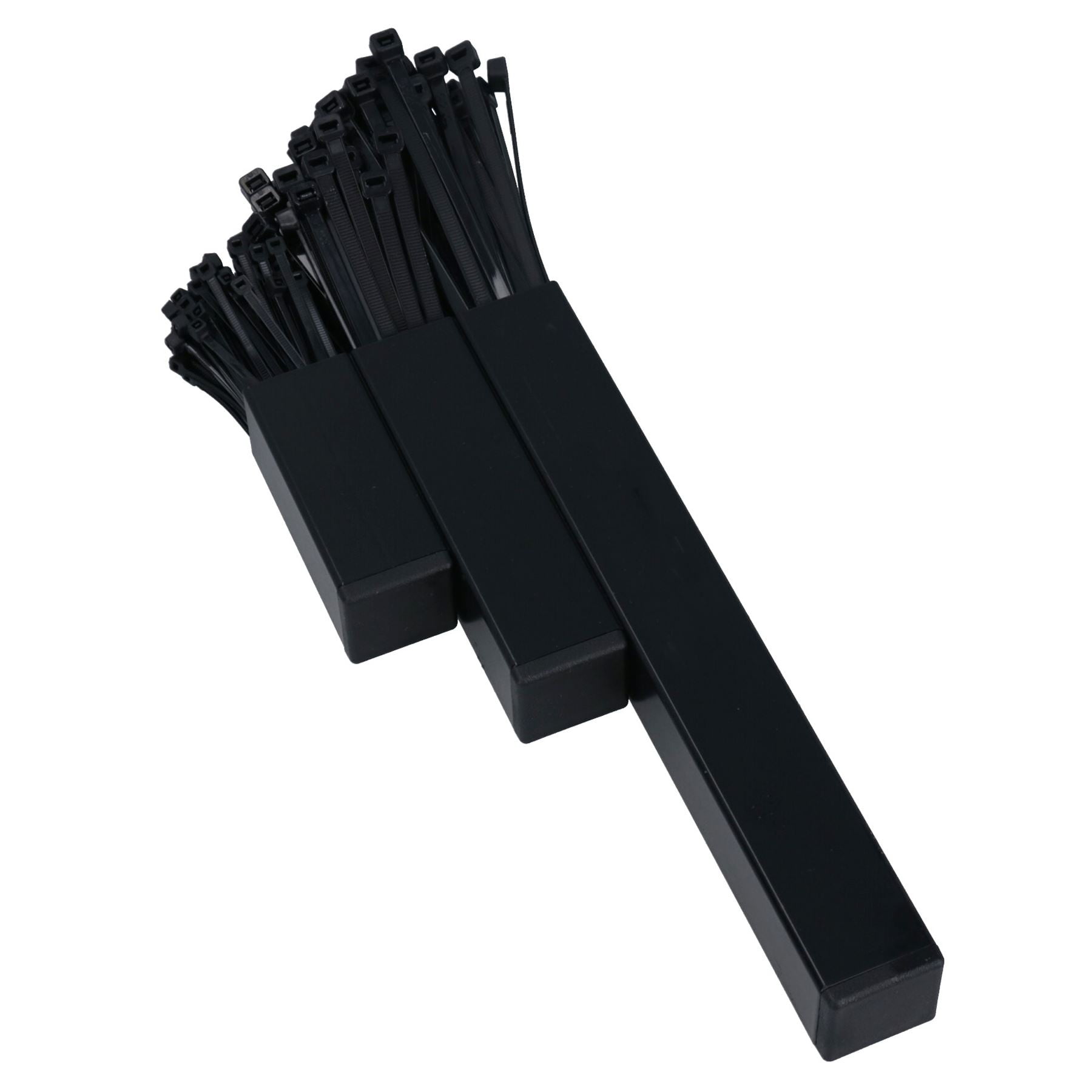 Black Cable Tie Holder Storage Rack with Magnetic Fixings + 200 Cable ...