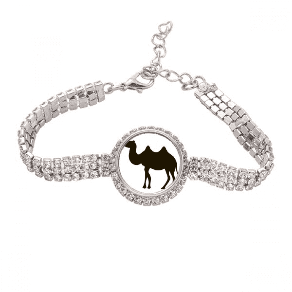 Black Camel Cute Animal Portrayal Tennis Chain Anklet Bracelet Diamond ...