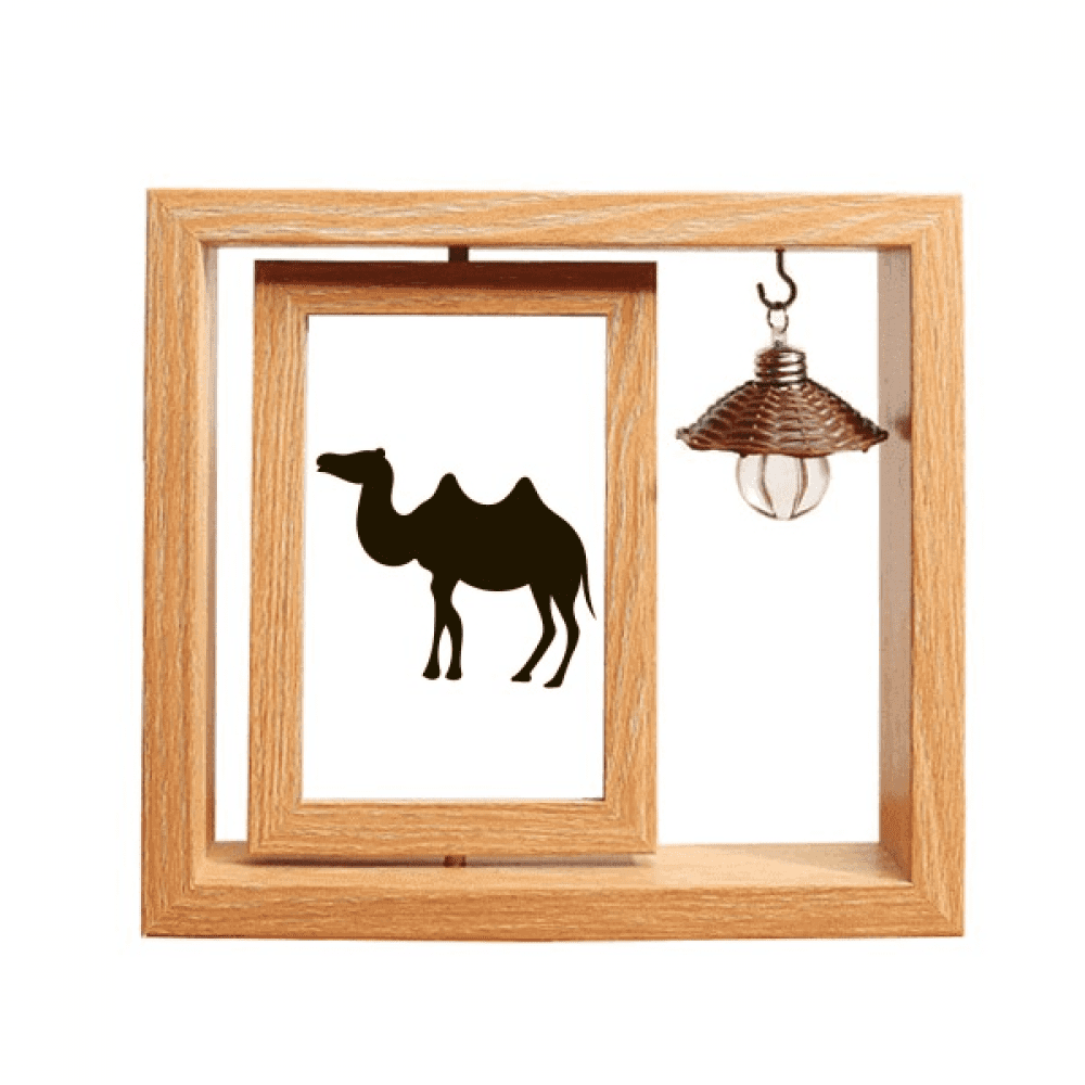 Black Camel Cute Animal Portrayal Wooden Rotating Picture Photo Frame ...