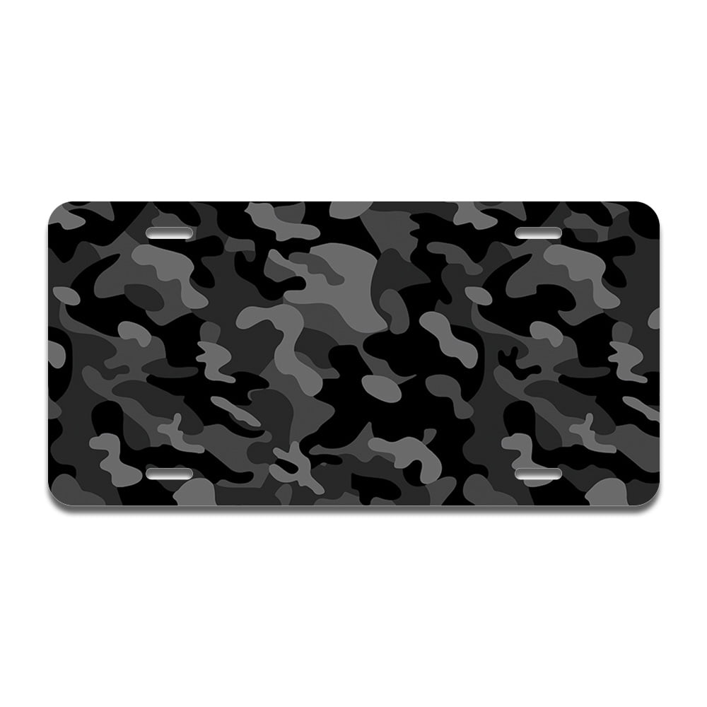 Black Camo Aluminum License Plate| License Plate 12" X 6" Fits Any Car ...