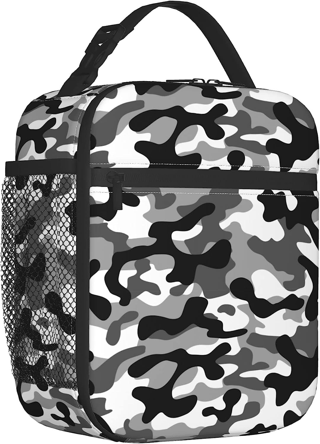 Black Camo Lunch Bags For Men Women Reusable Tote Lunch Bags For Office ...