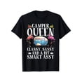 Black Camper Queen Sassy Gift For Women RV Camping Lovers T-Shirt ...