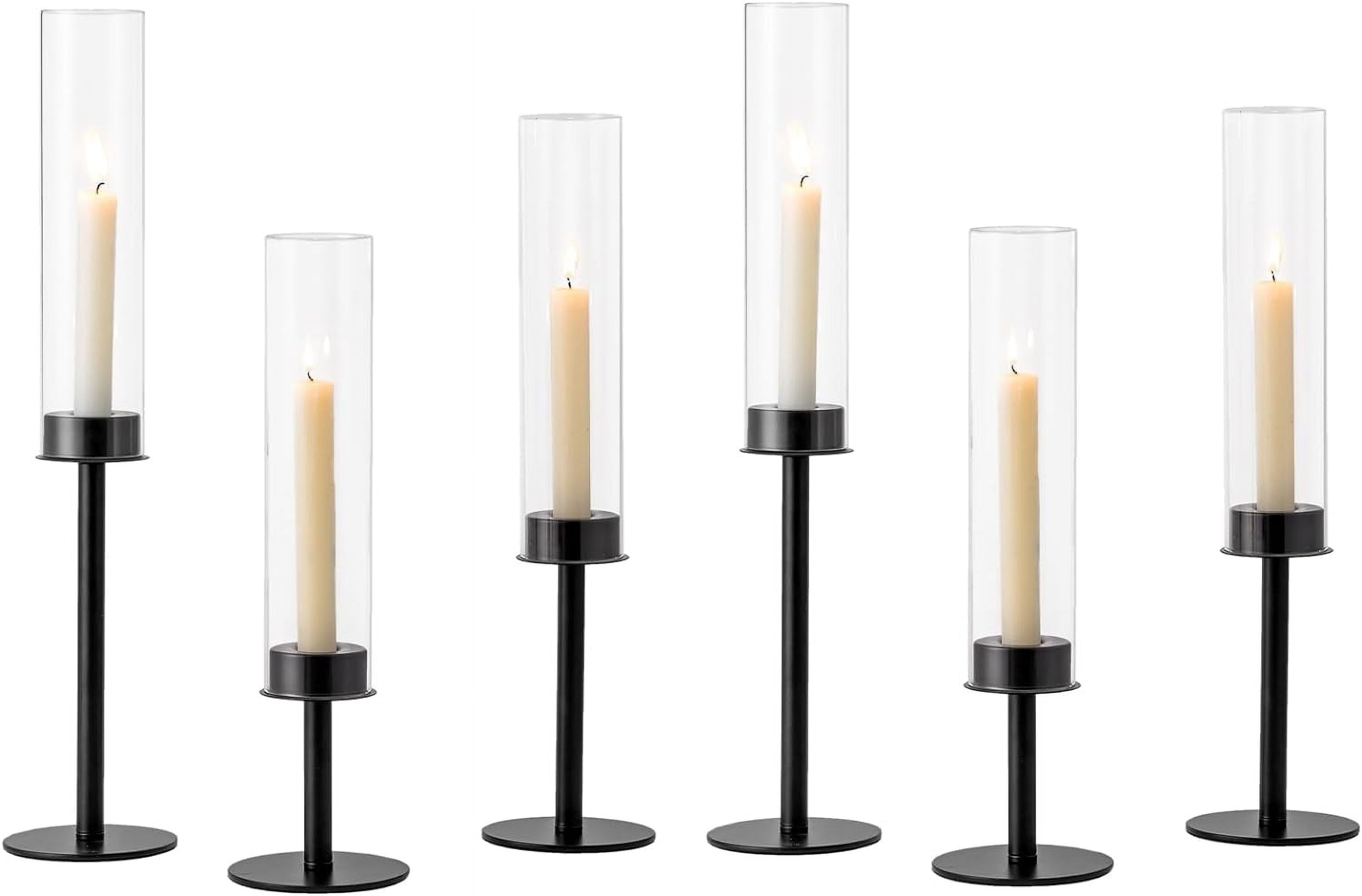 Black Candlestick Holders Hurricane Candle Holder, Candle Stick Candle ...