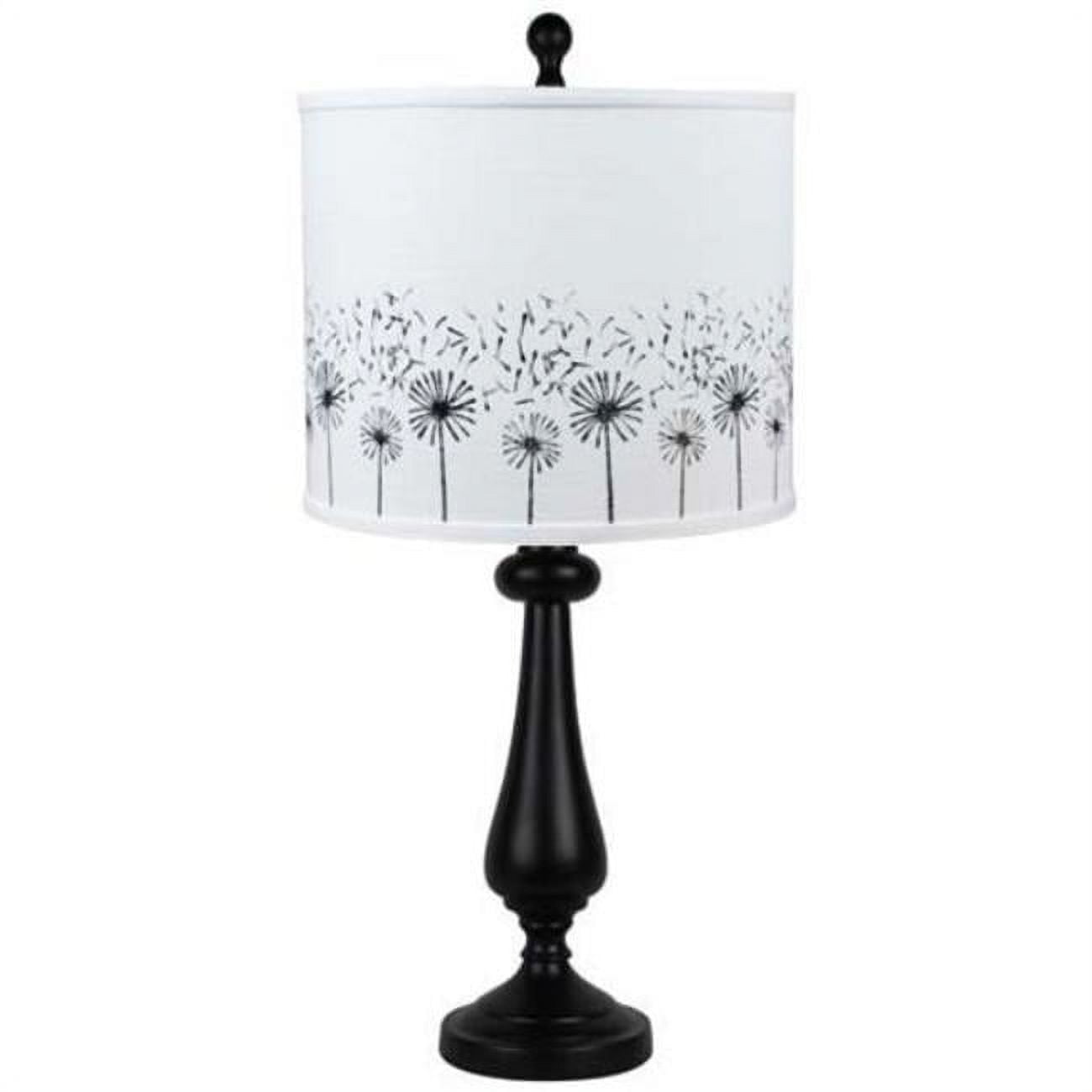 Black Candlestick Whimsical Dandelion Shade Table Lamp - Walmart.com