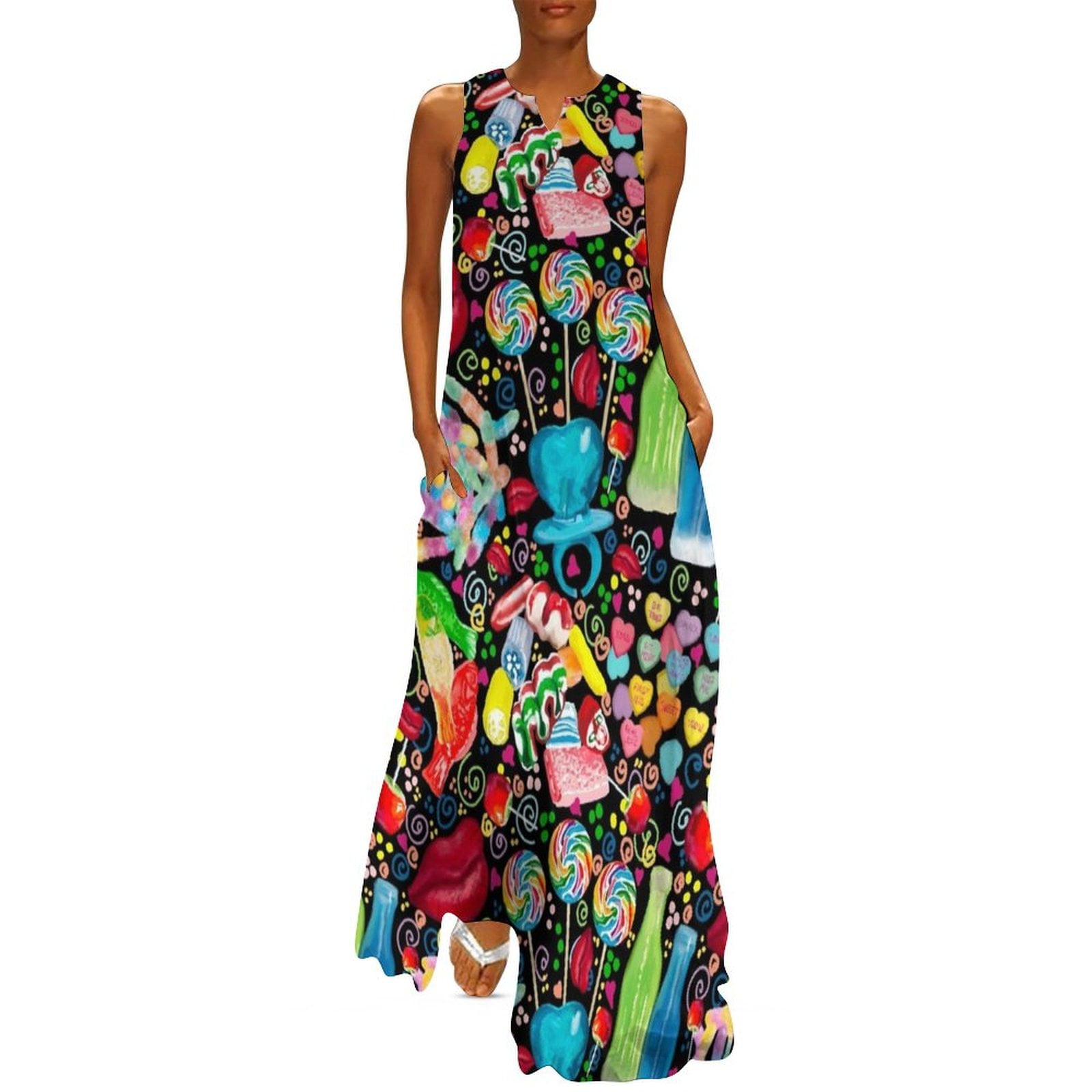 (Black) Candy candy candy Long Dress sexy short dresses daring dress ...