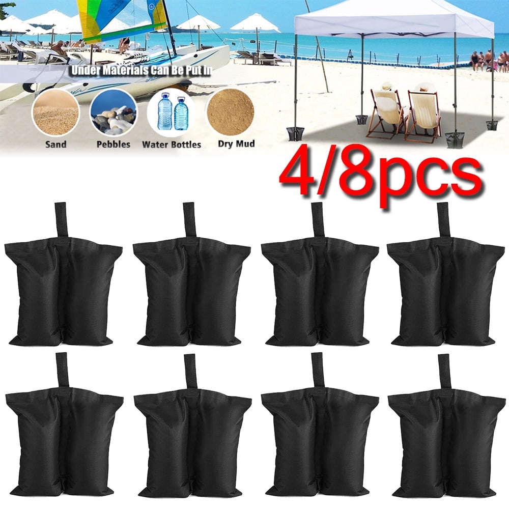 Black Canopy Weights Gazebo Tent Sand Bags 8pcs-Pack - Walmart.com