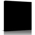 Black Canvas Artwork Painting Art, Solid Color Square Framed Wall ...
