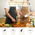 Black Canvas Cross-Back Chef Apron For Home Kitchen Commercial Use ...