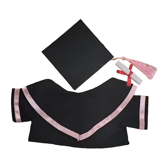 Black Cap Doll Graduation Gown Set Stuffed Animal 10 12 Inch Height ...