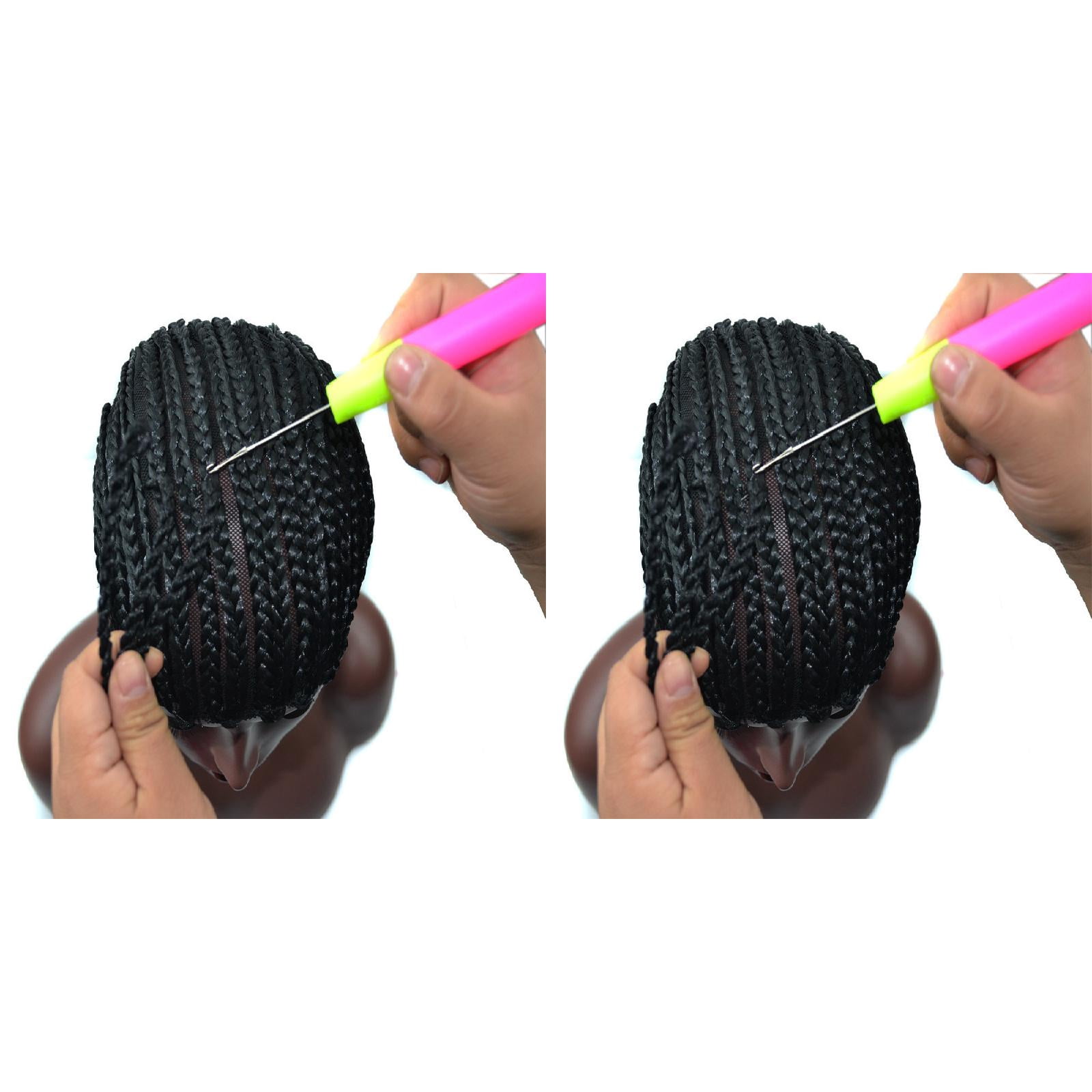 Black Cap Wig for Making Braid Synthetic Wig with Clips and Strong ...