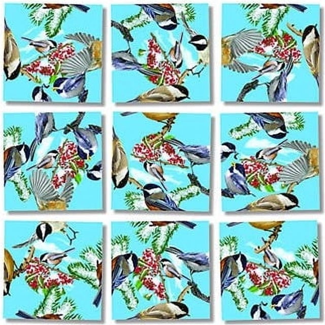 Black Capped Chickadee Scramble Squares - Walmart Business Supplies