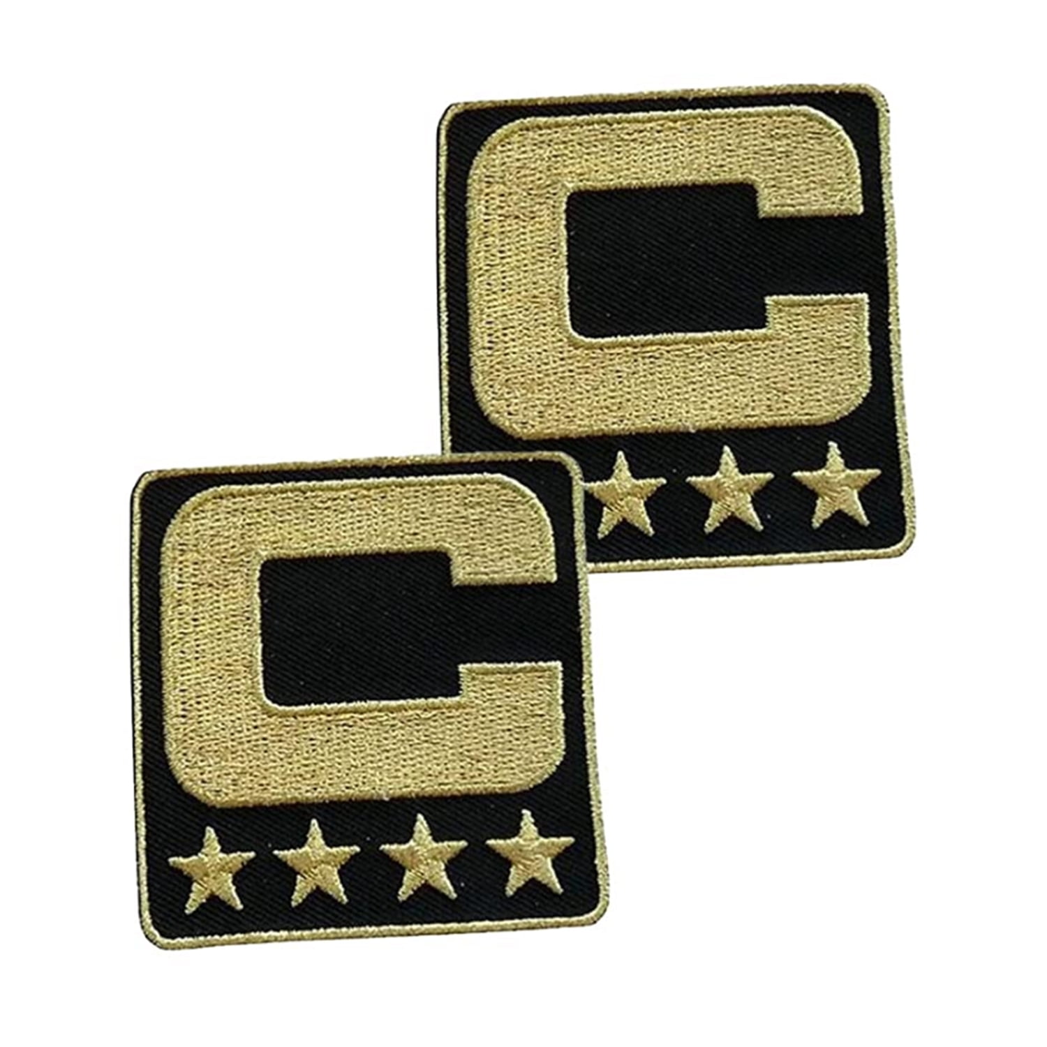 Black Captain C Patch 4 Stars Sewing On for Jersey Football, Baseball ...