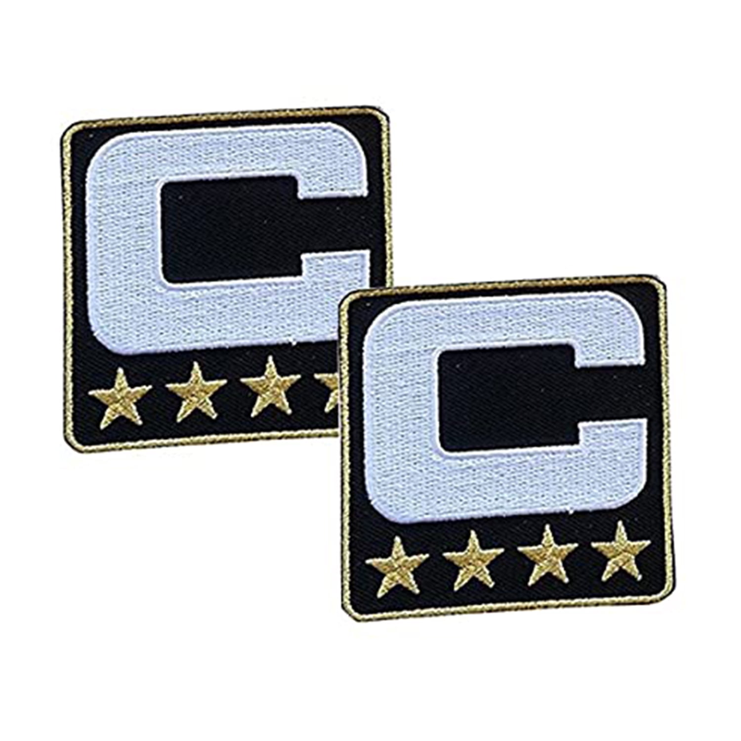 Black Captain C Patch 4 Stars Sewing On for Jersey Football, Baseball ...