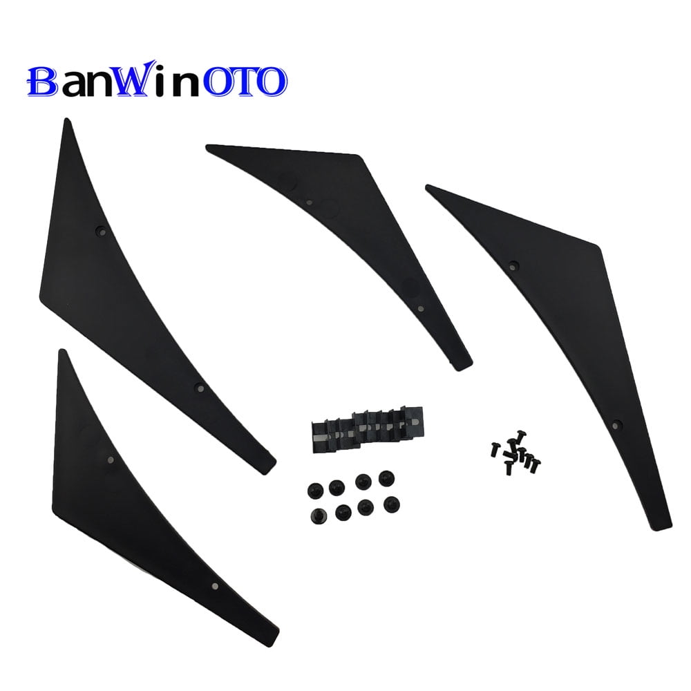 Black-Car Front Bumper Stickers, Splitter Diffuser Fins, Body Fins ...