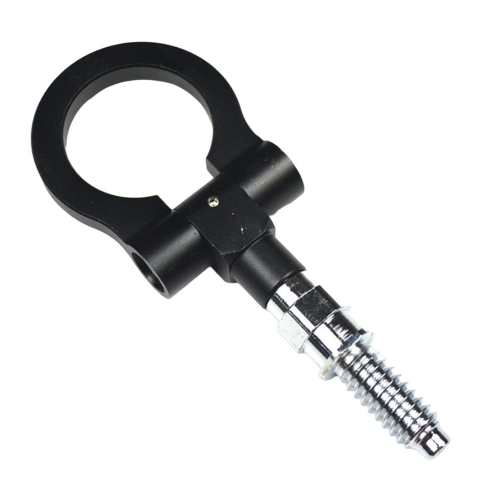 Black Car Front Bumper Tow Hook Tow Eye Replacement Aluminum Bumper ...