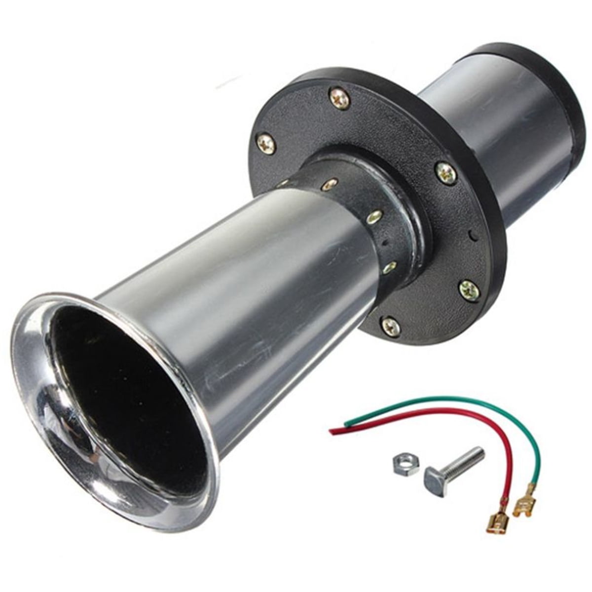 Black Car Horn Pneumatic Horn Car Single Horn 12V 110dB Retro AHH-OOO ...