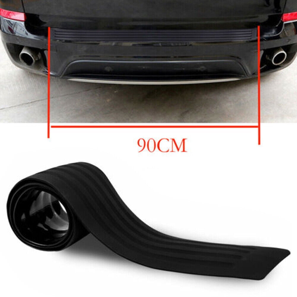 Black Car Rear Bumper Sill/Protector Plate Rubber Cover Guard Pad ...