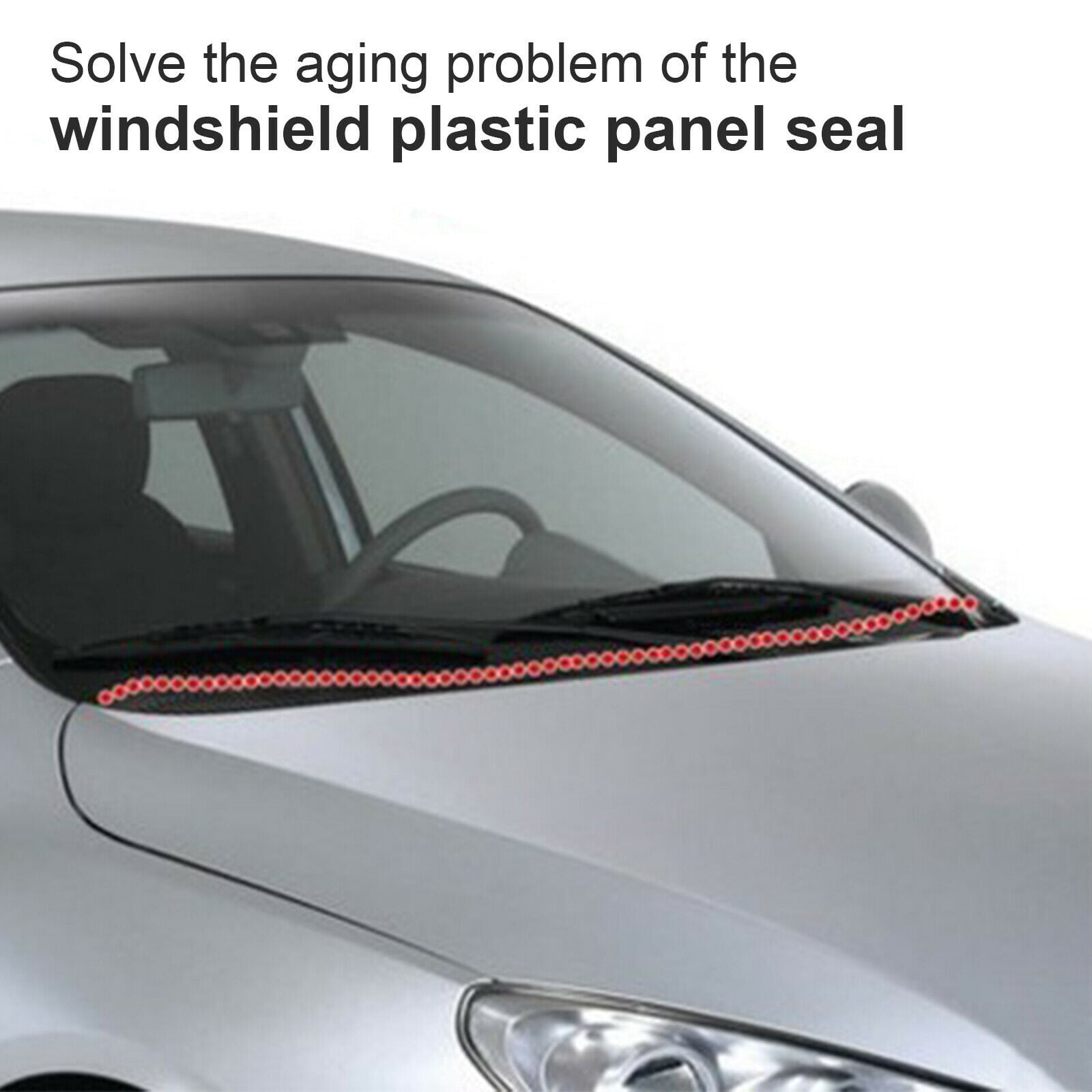 Black Car Seal Under Front Windshield Panel Sealed Trim Moulding Strip ...