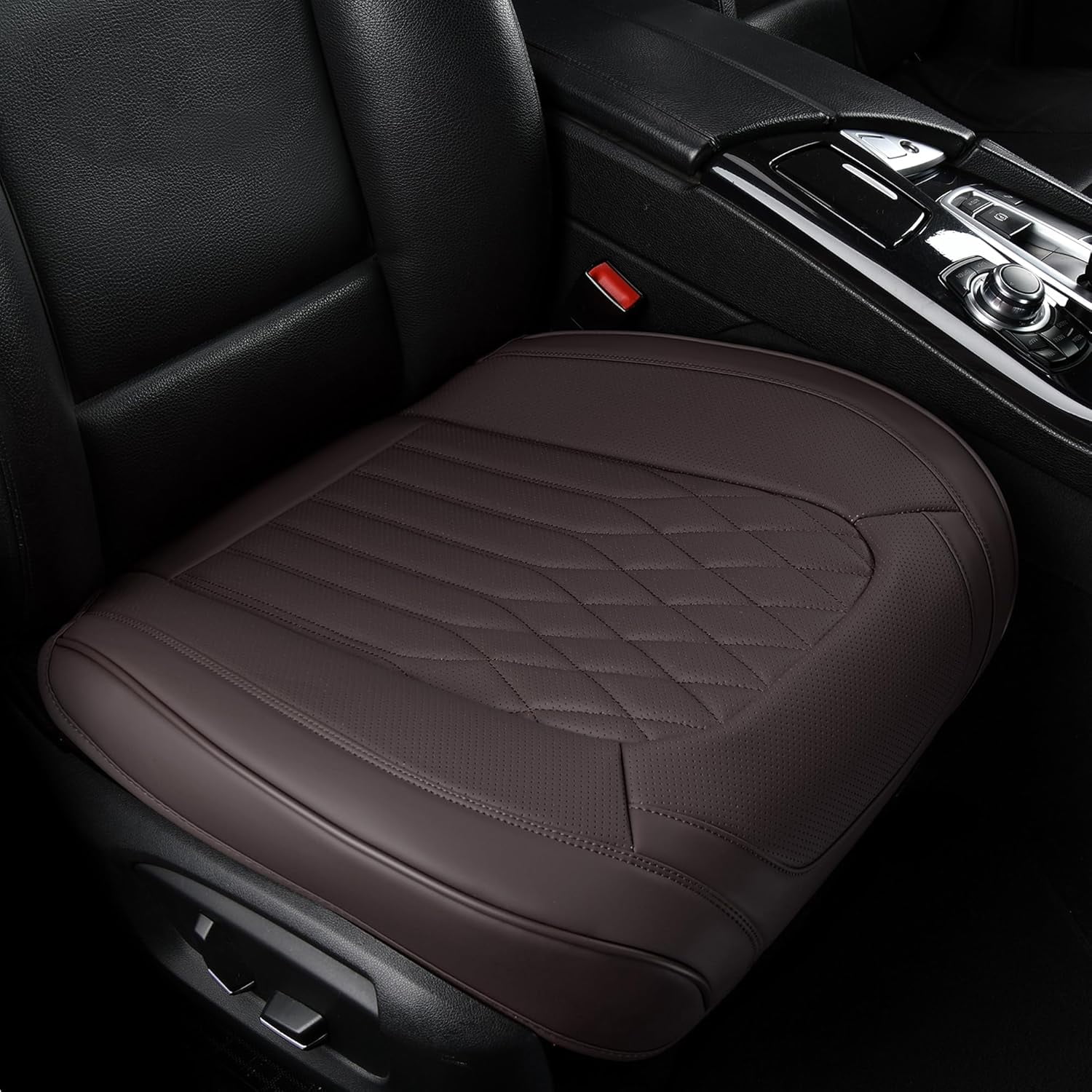 Black Car Seat Cover 2 Pack, Universal Leather Front Seat Covers Bottom ...