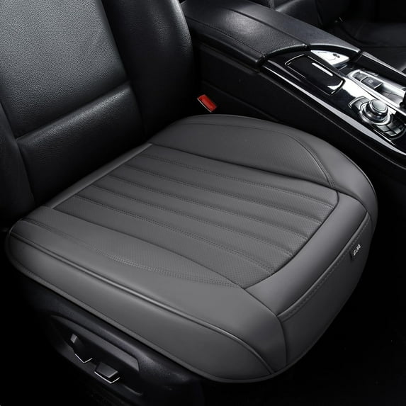 Black Car Seat Cover 2 Pack, Universal Leather Front Seat Covers Bottom ...