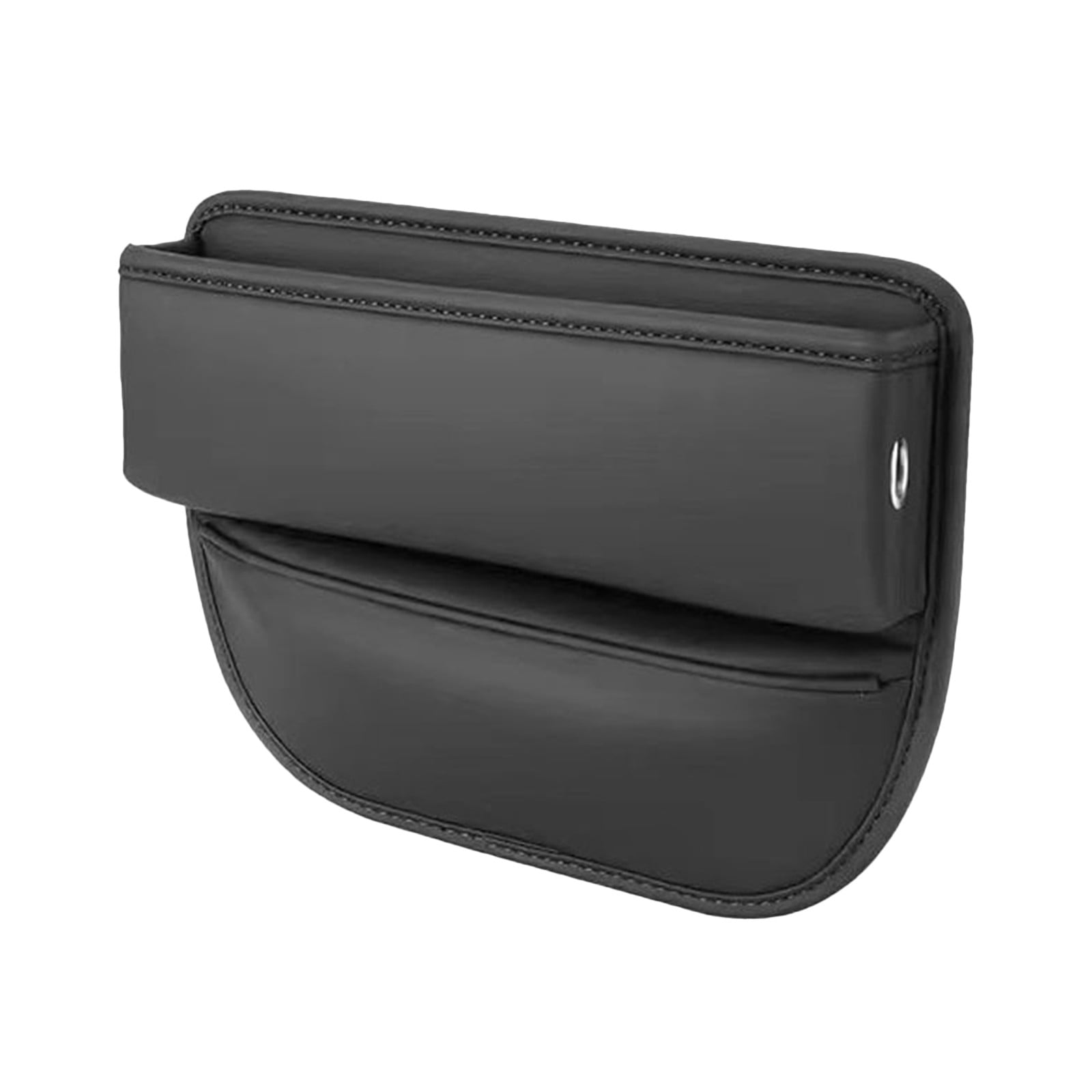 Black Car Seat Gap Organizer Leather Storage Box With Card Slot For ...