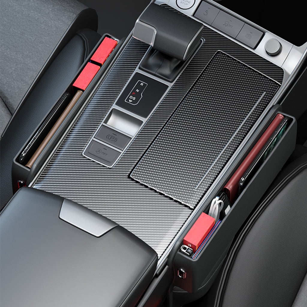 Black Car Seat Side Pocket Organizer Catcher Crevice Gap Filler Storage ...