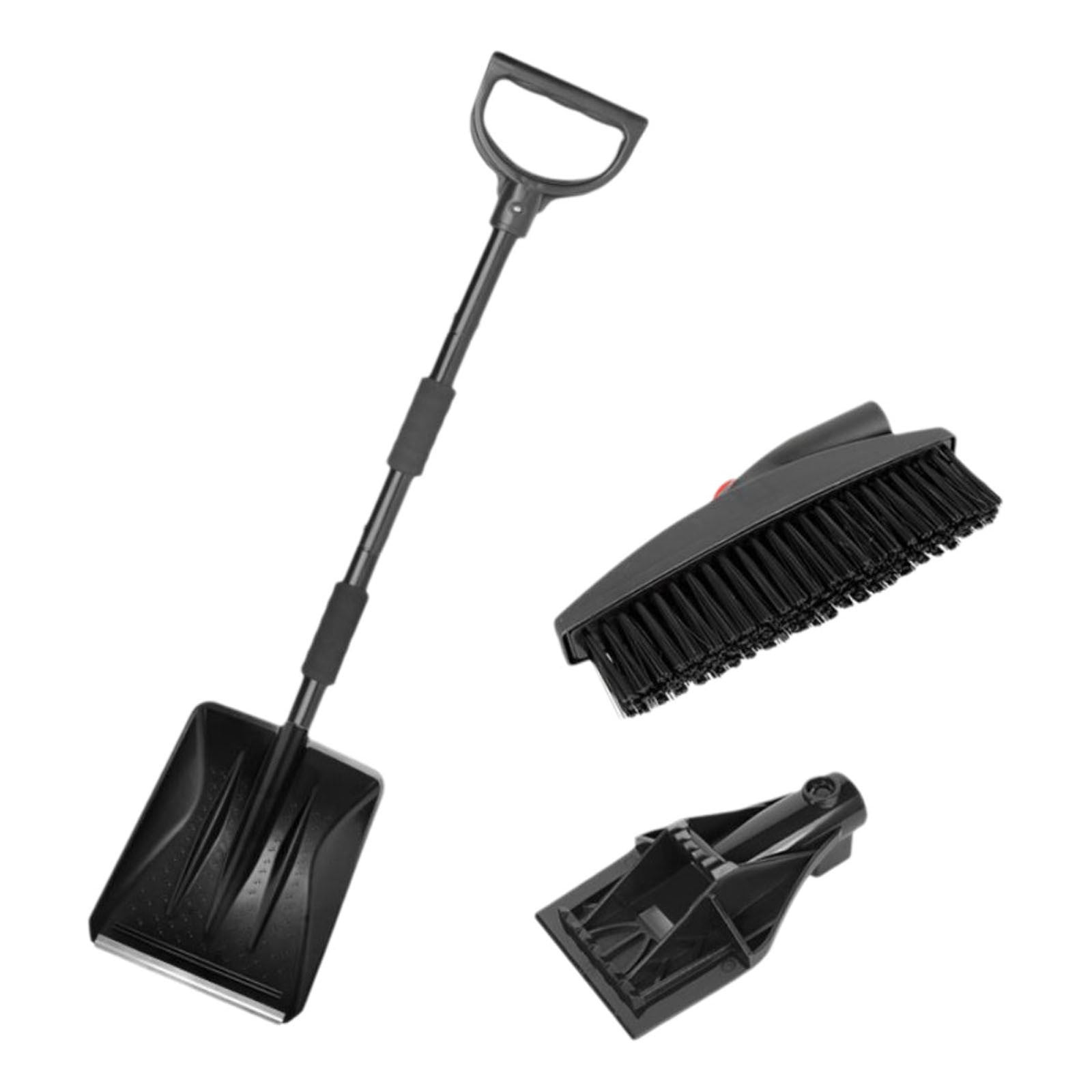 Black Car Snow Removal Shovel Three In One Stainless Steel Ice Removal ...