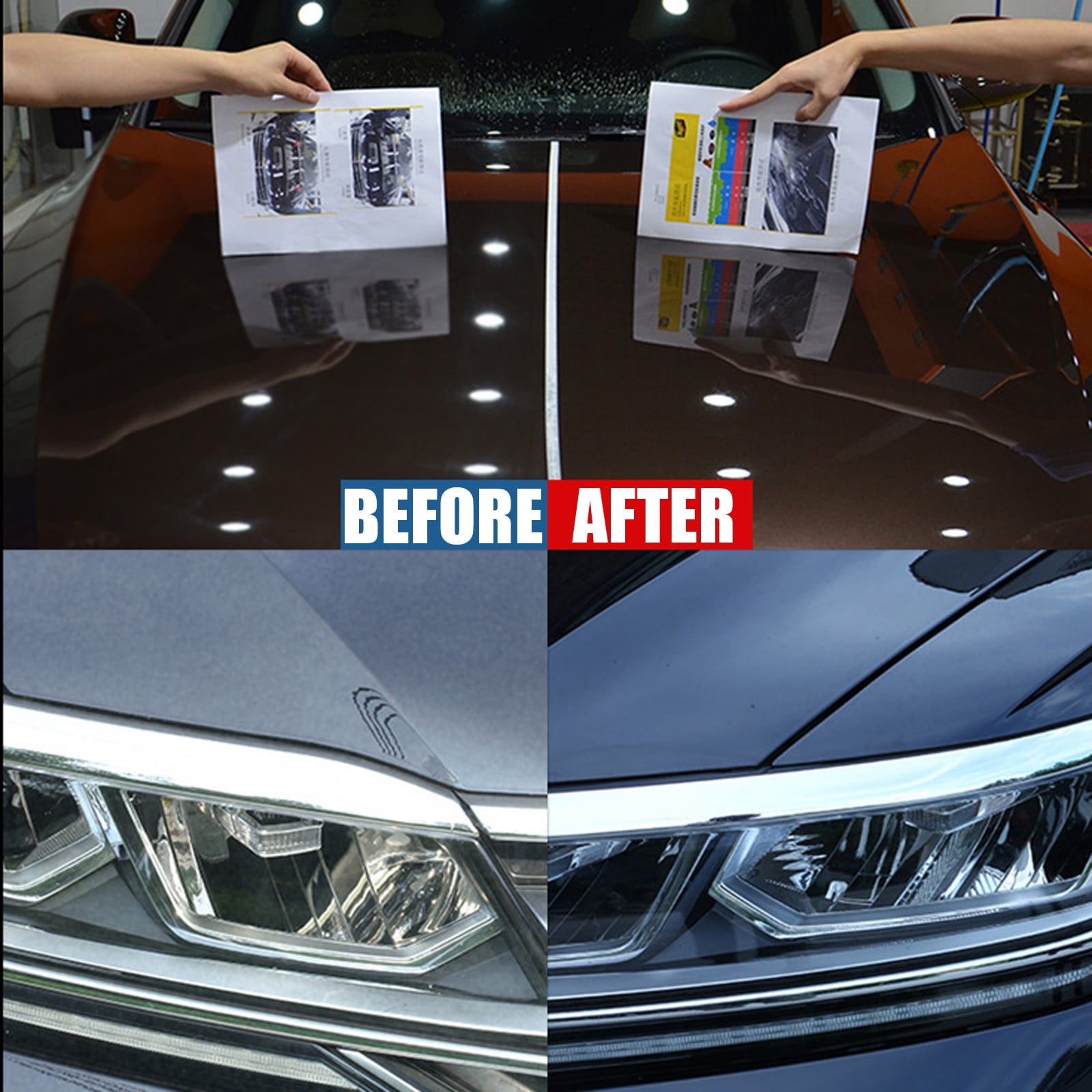 Black Car Wax with Pad Solid Auto Carnauba Cars Care Polish Cleaner ...