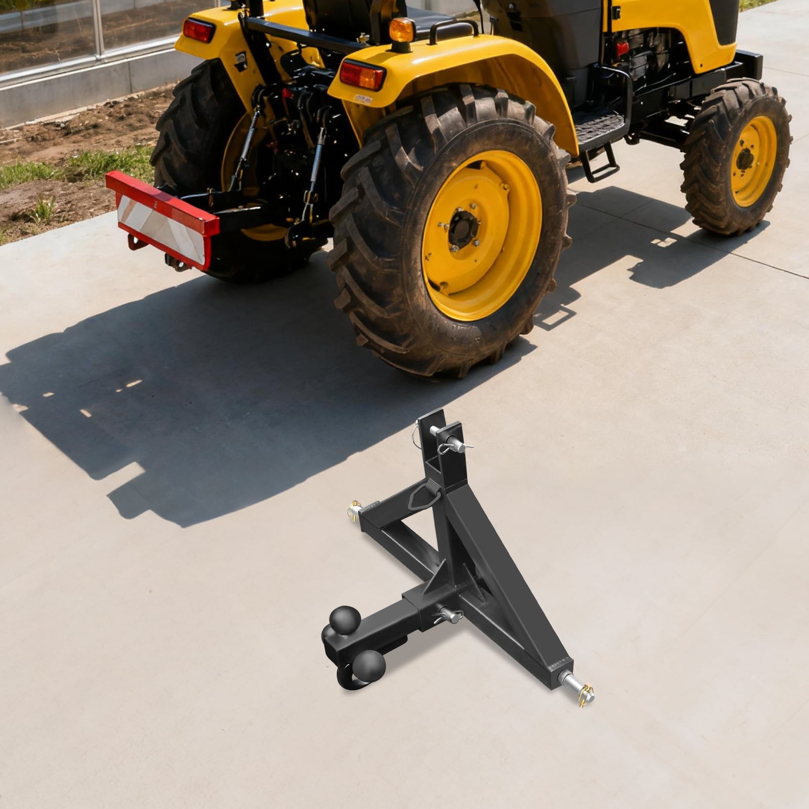 Black Carbon Steel 82.5x44.5cm Trailer Hook 10,000-Pound Load-Bearing ...