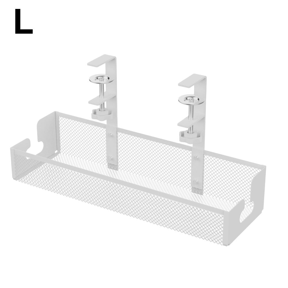 Black Carbon Steel Cable Organizer Cable Management Tray No Drill ...