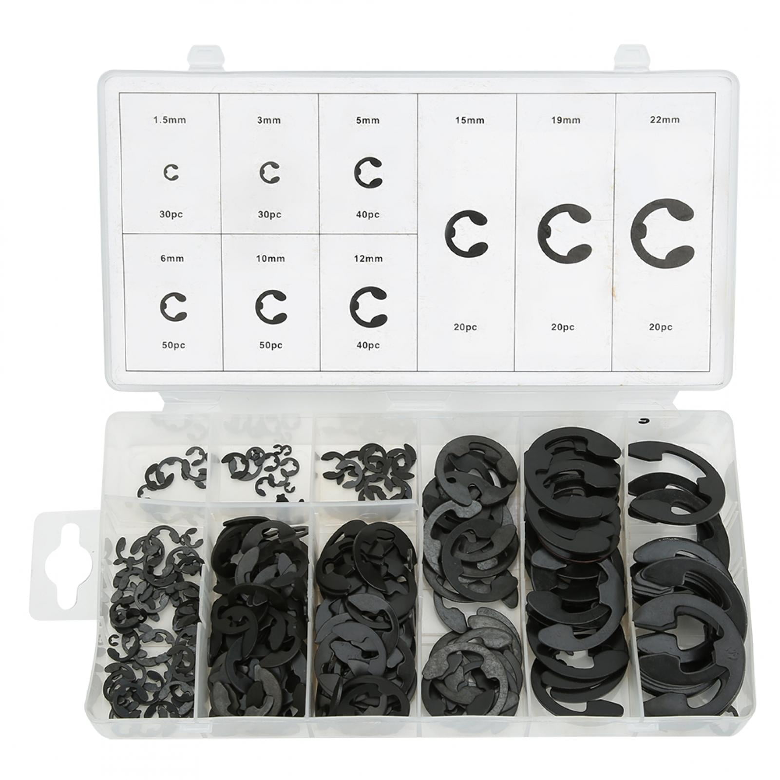 Black Carbon Steel Snap Rings Kit for Elastic Machine Applications ...