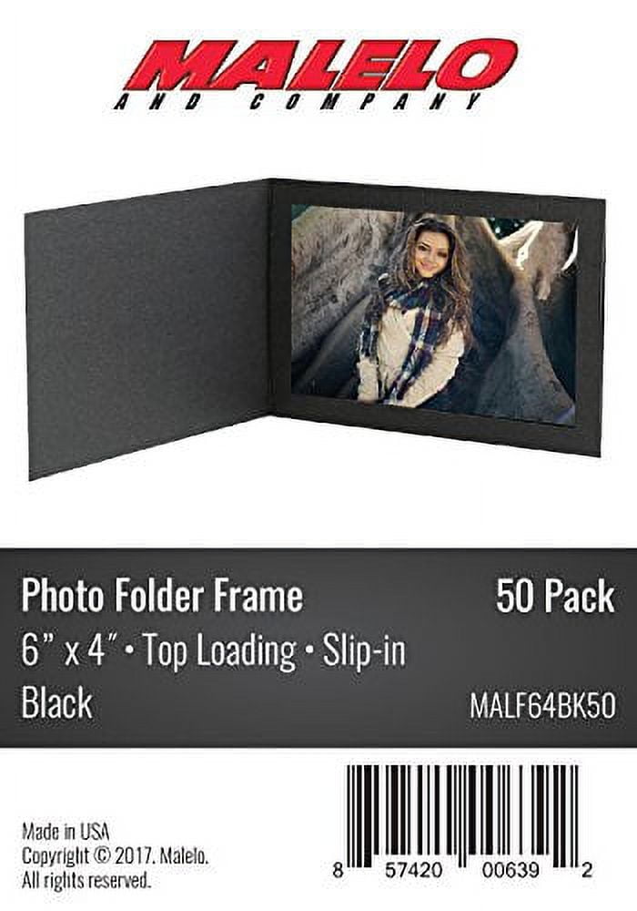 Black Cardboard Photo Folder Frame 6x4 - Pack of 50 - Walmart.com