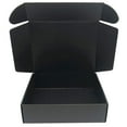 Black Cardboard Shipping Box 10 x 8 x 2.7 Inch Corrugated Packaging ...