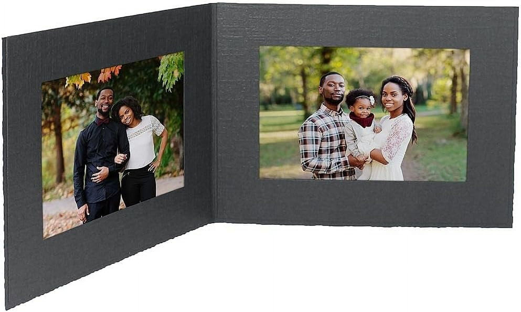 Black Cardstock Paper photomount Double Folder 10x8 Frame w/Plain ...