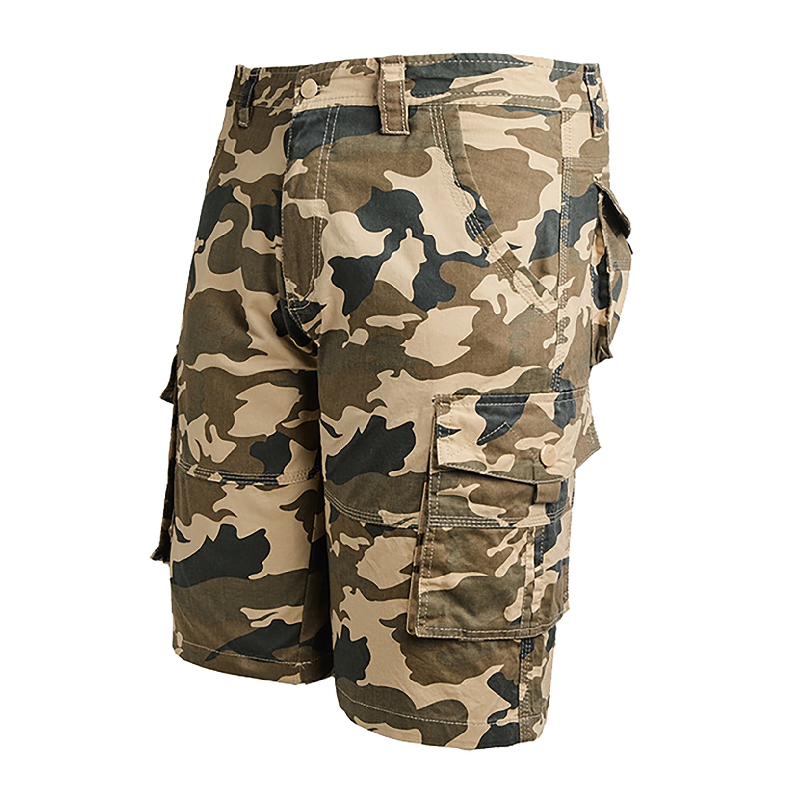 Black Cargo Shorts Men 7 Inch Inseam Skinny Straight Leg Belted Jogger ...