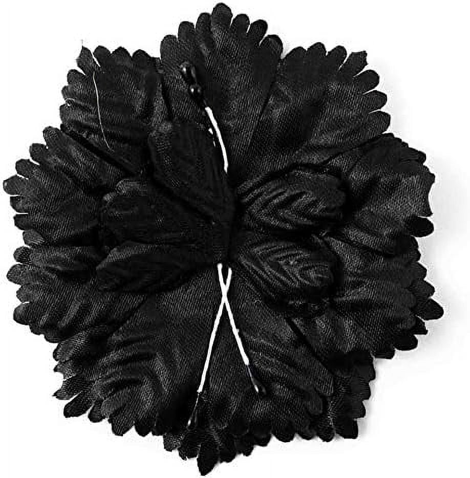 Black Carnation Flower Back, Capia, Flat 3" Diameter, Black, Pack of 48 ...