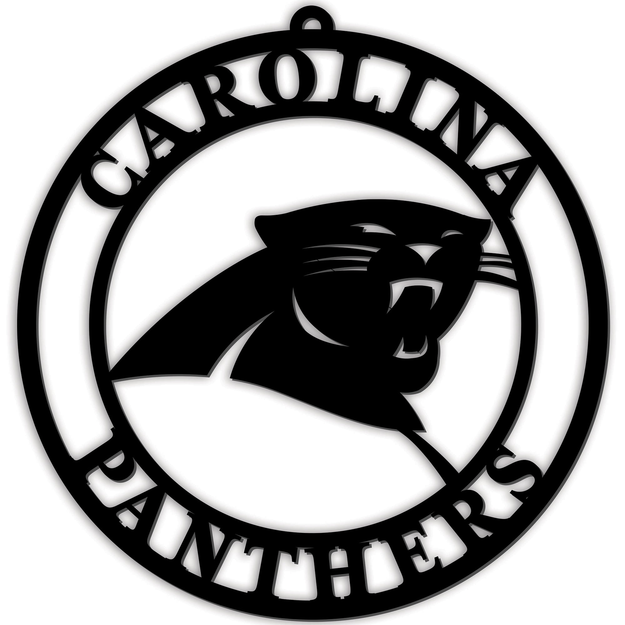 Black Carolina Panthers 16'' Team Logo Cutout - Walmart.com
