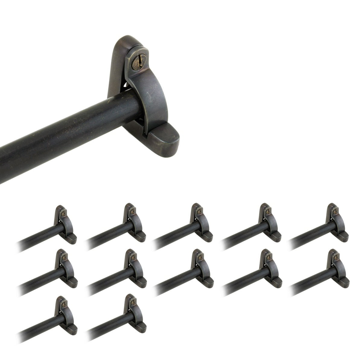 Renovators Supply 39 5/8 inch Oil Rubbed Bronze Brass Rod Set for Stair ...