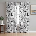 Black Cartoon Cats Sheer Curtains for Living Room Bedroom Modern ...