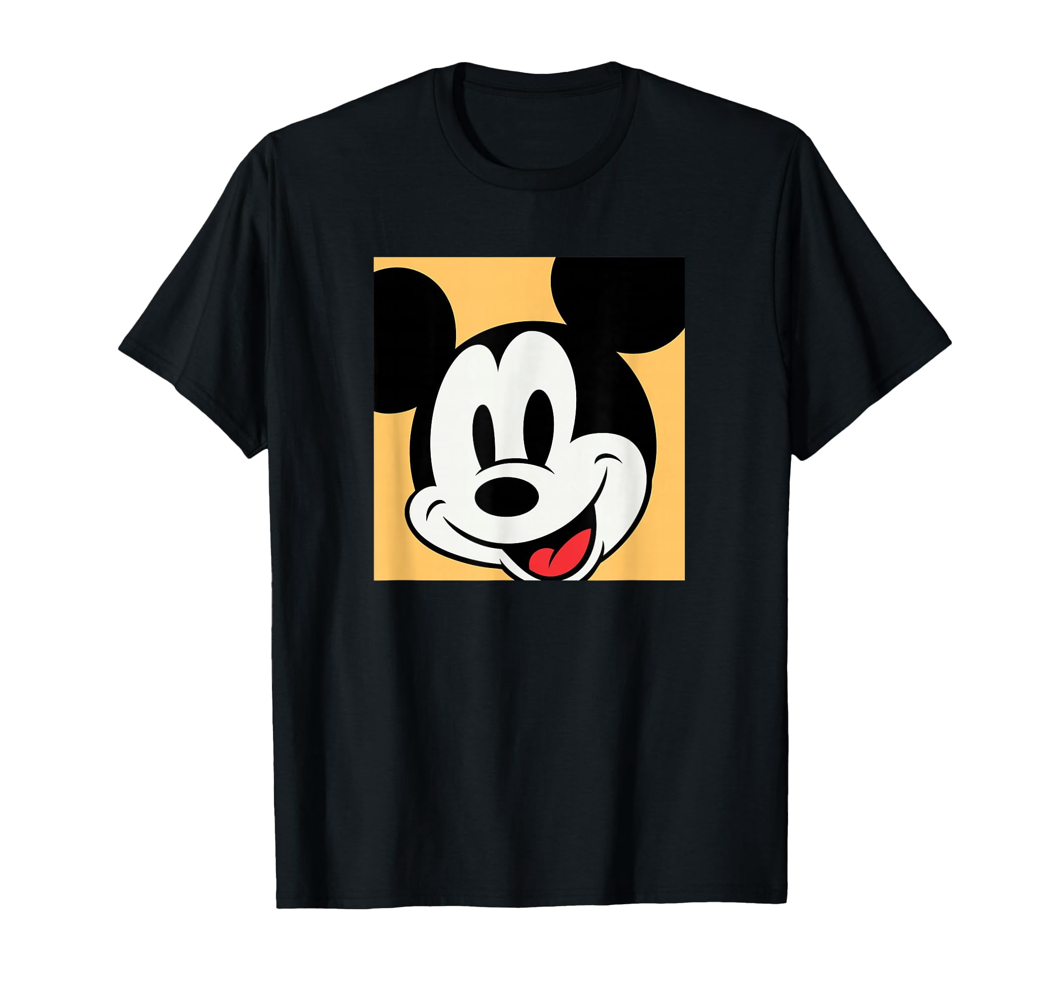 Black Cartoon Character Face Boxed Portrait T-Shirt for Fun Everyday ...
