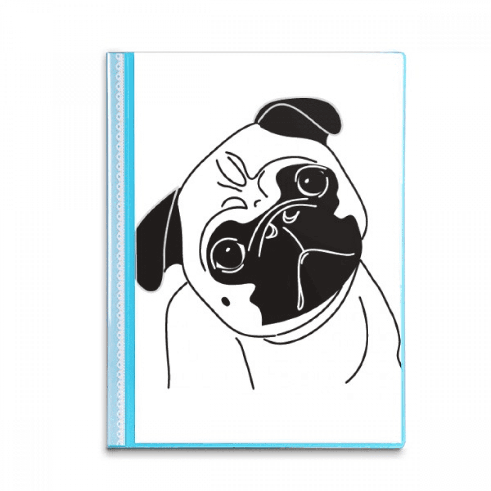 Black Cartoon Dog Illustration Pattern Book Sheet Protectors Portfolio ...