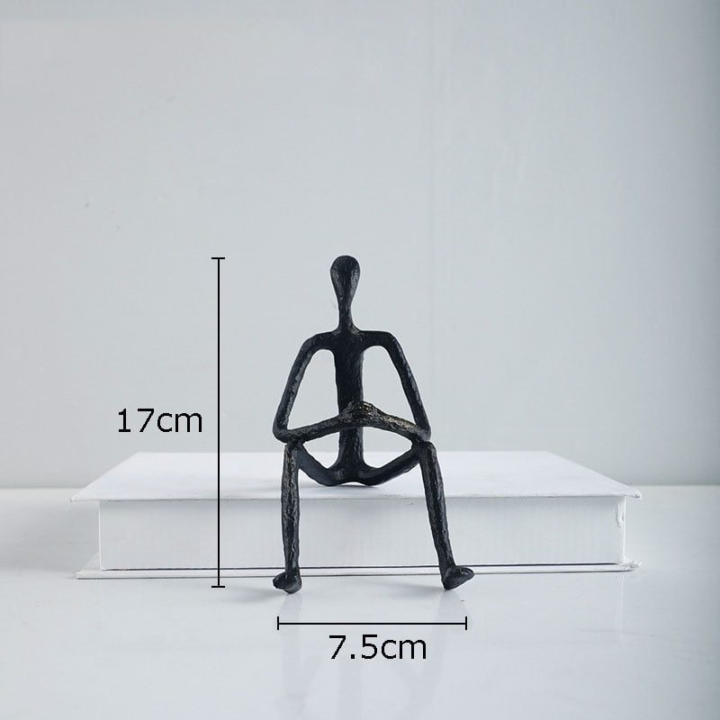 Black Cast Iron Crafts Figures Statue Room Aesthetics Decor Ornaments ...