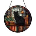 Black Cat Acrylic Stained Glass Suncatcher – Window Hanging for Cat ...