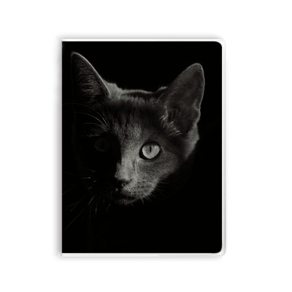 Black Cat Animal Stare Dark Notebook Gum Cover Diary Soft Cover Journal ...
