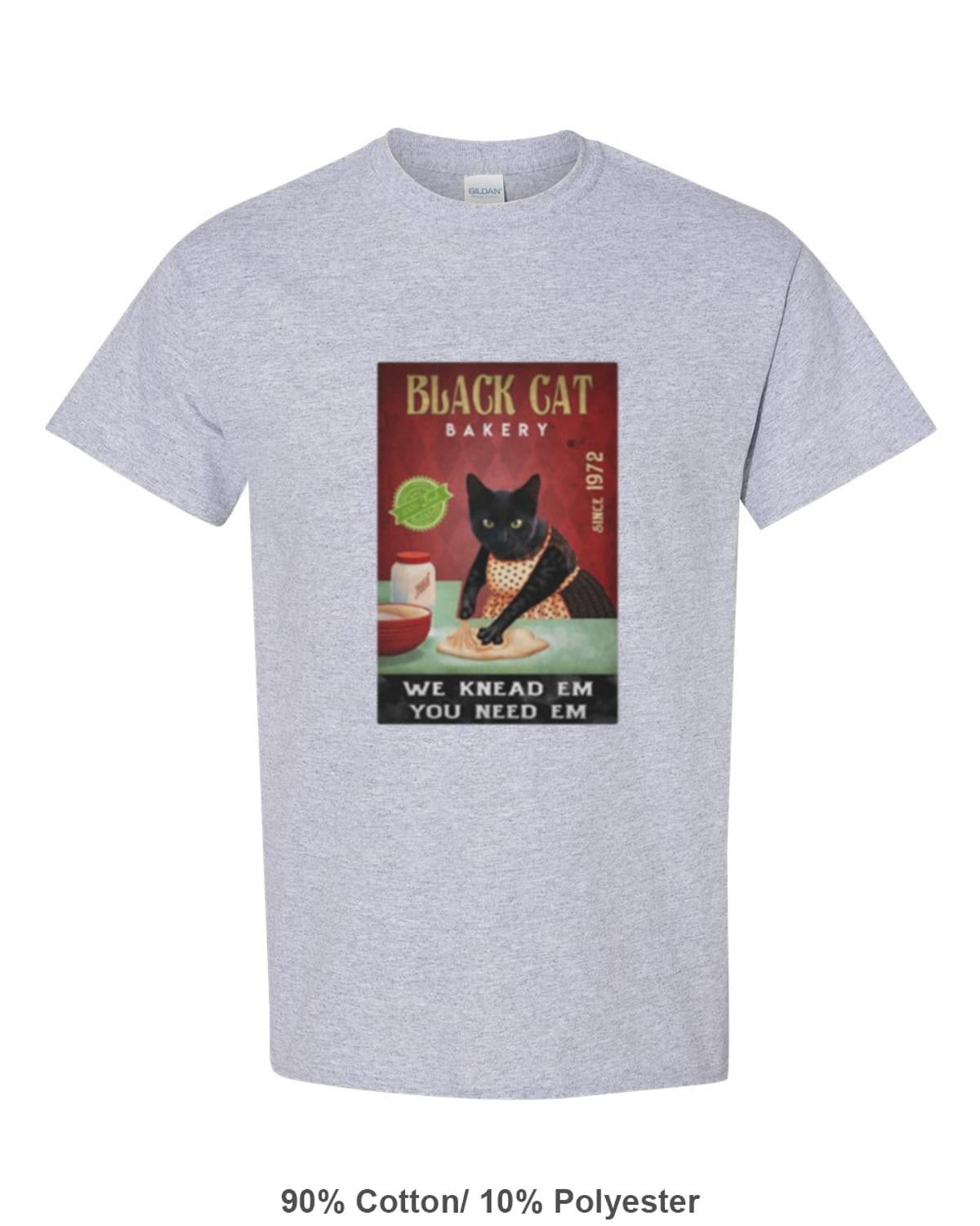 Black Cat Bakery Cute Vintage Design Halloween T-Shirt, for men & women ...
