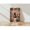Black Cat Bathroom Pink Tile Wall Art Poster Unframed Paper Print ...