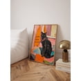 Black Cat Bathroom Wash Your Paws Version Four, Unframed Canvas ...